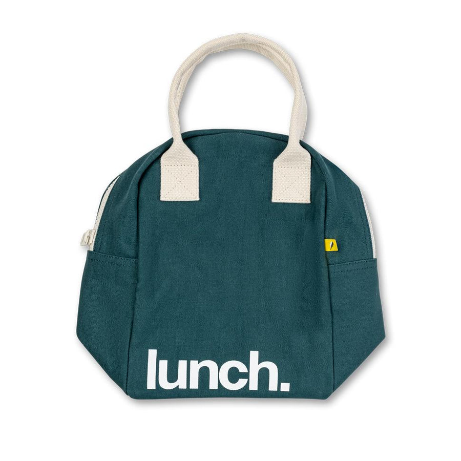 Fluf Zipper Lunch Bag for Work & School - Cypress Green