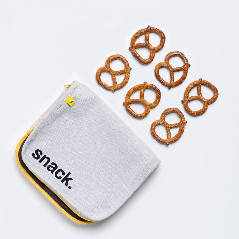 Snack Mat - 'Snack' Black with Yellow Zip
